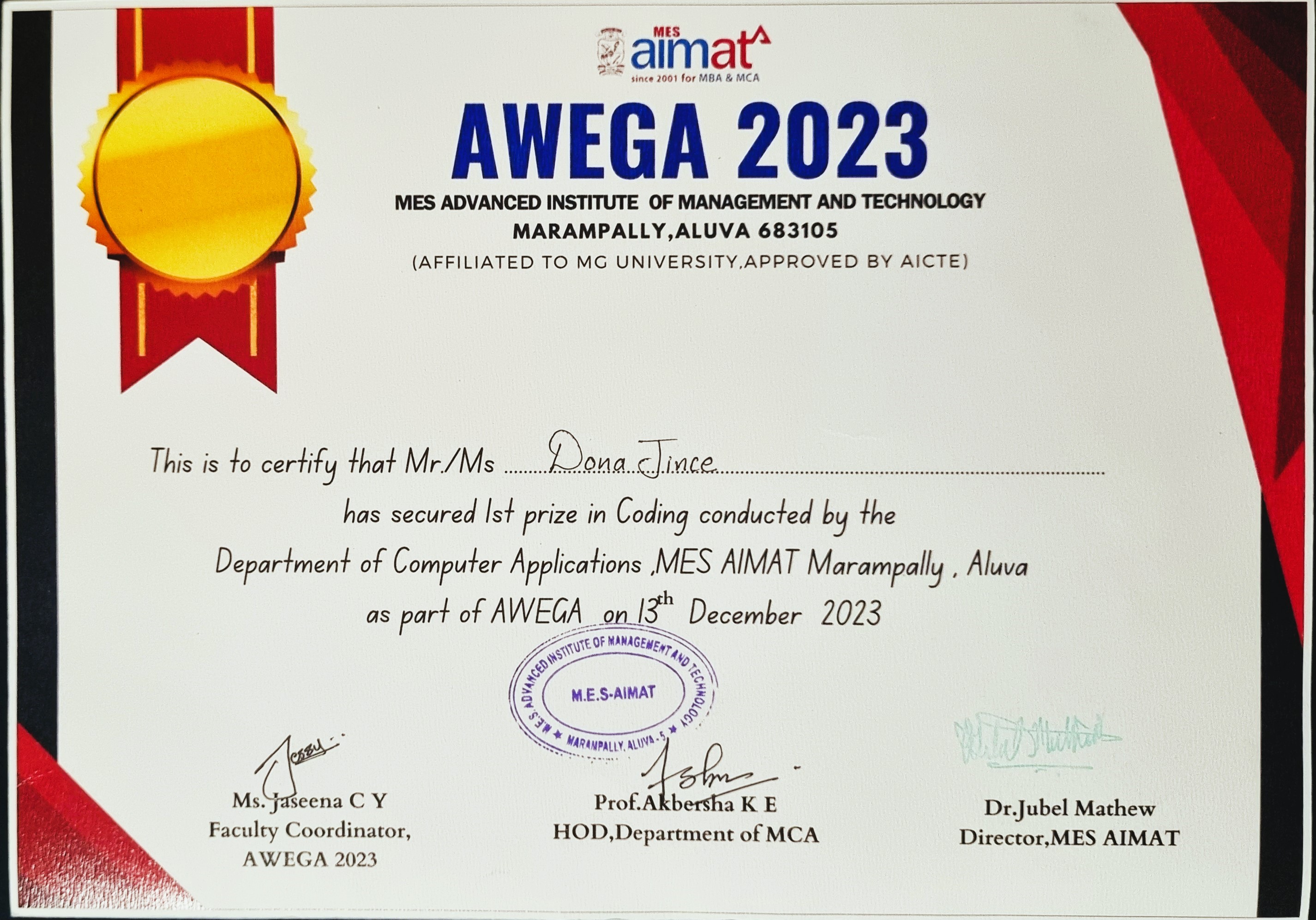 Dona Jince Portfolio